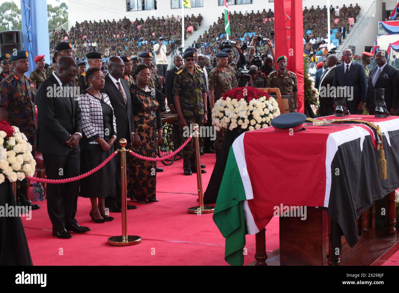 Nairobi, Kenya. 20th Apr, 2024. Kenya's President William Ruto (1st L ...