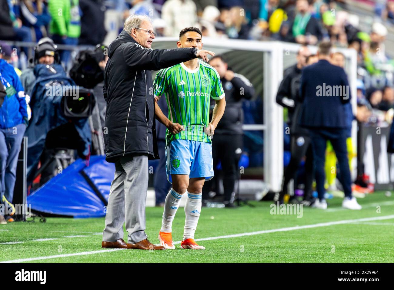 Seattle, Washington, USA. 20th Apr, 2024. Seattle Sounders player ...