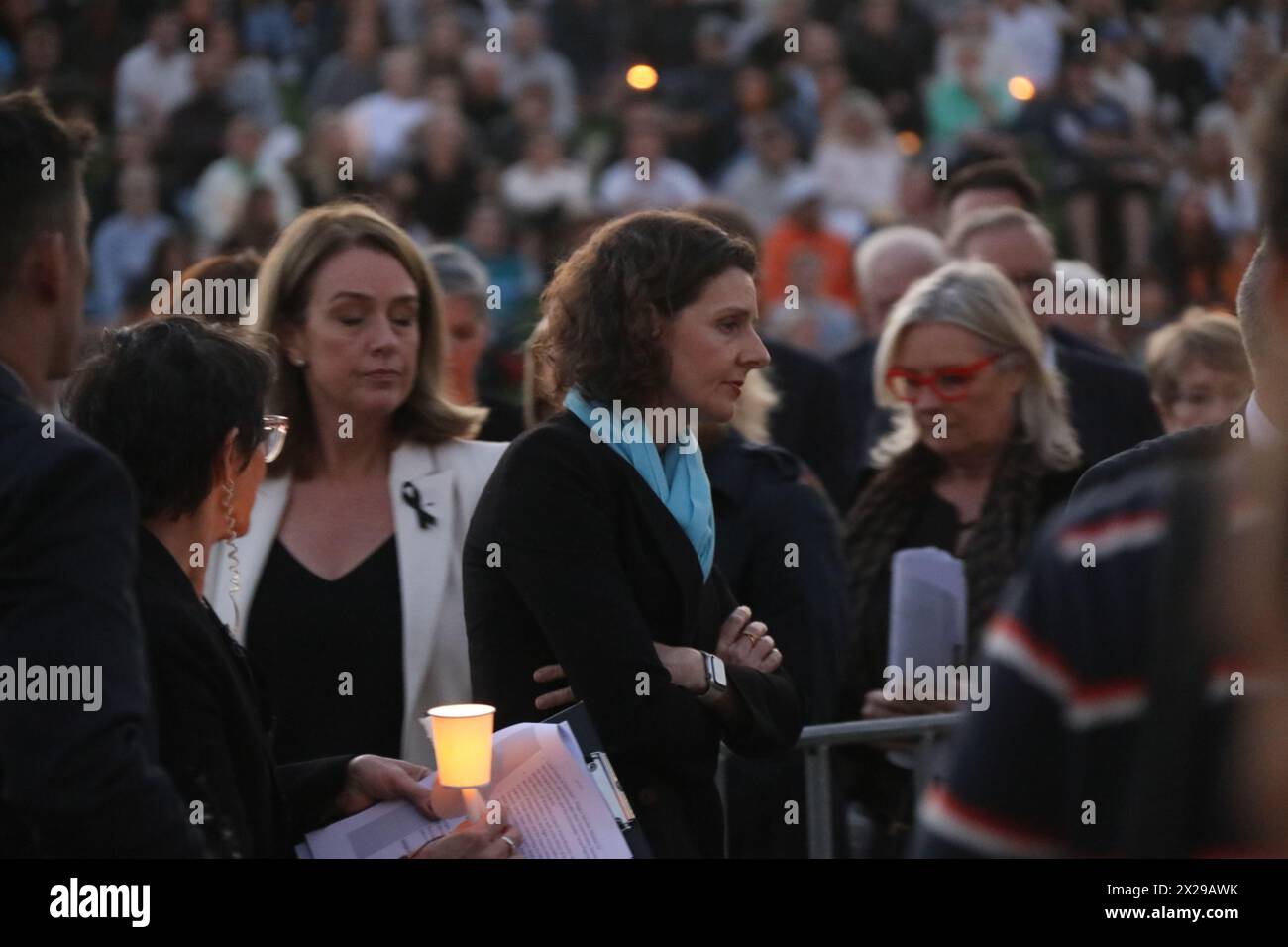 Sydney, Australia. 21st April 2024. Hundreds gather at Bondi Beach for ...