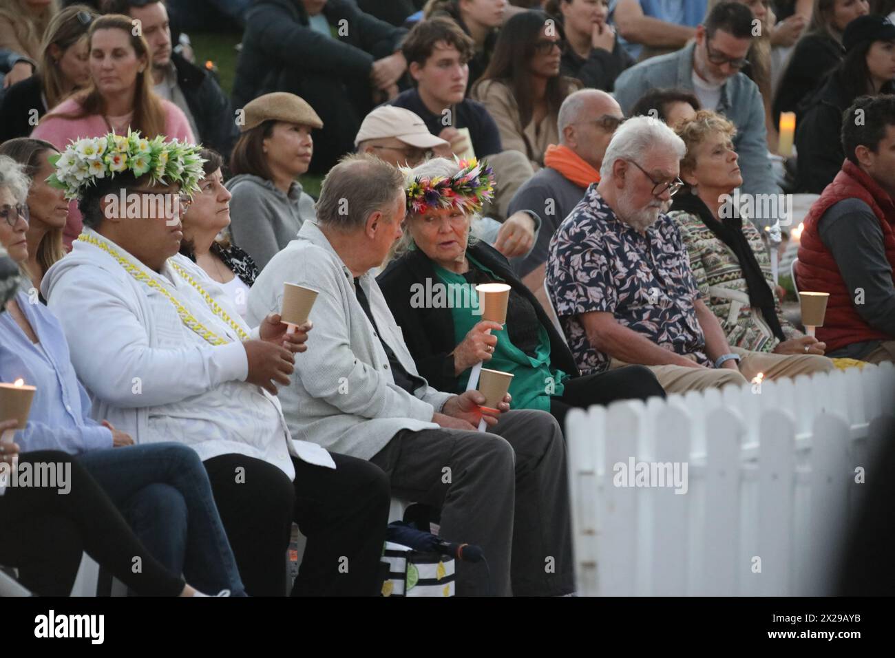 Sydney, Australia. 21st April 2024. Hundreds gather at Bondi Beach for ...