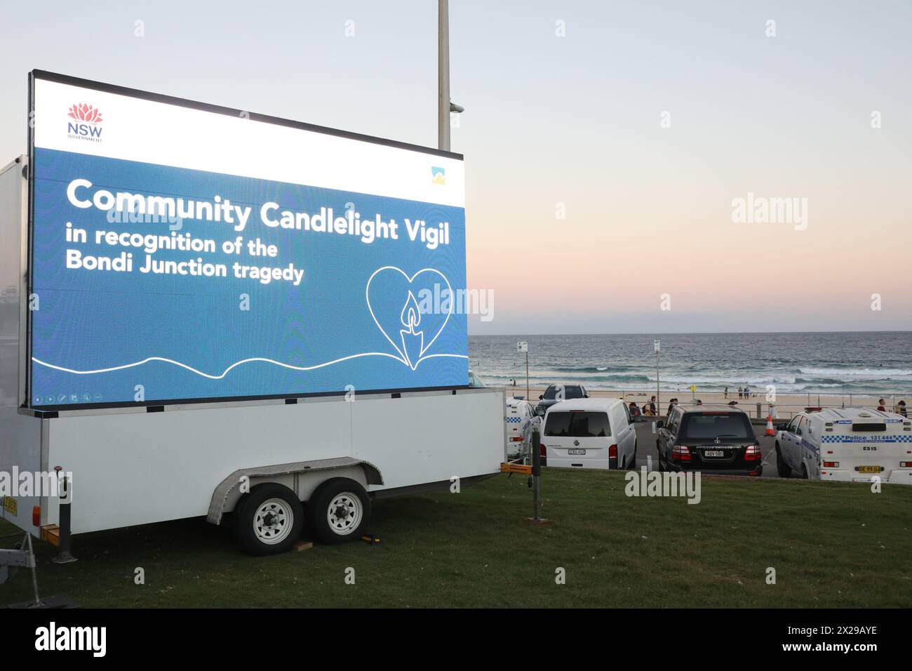 Sydney, Australia. 21st April 2024. Hundreds gather at Bondi Beach for ...