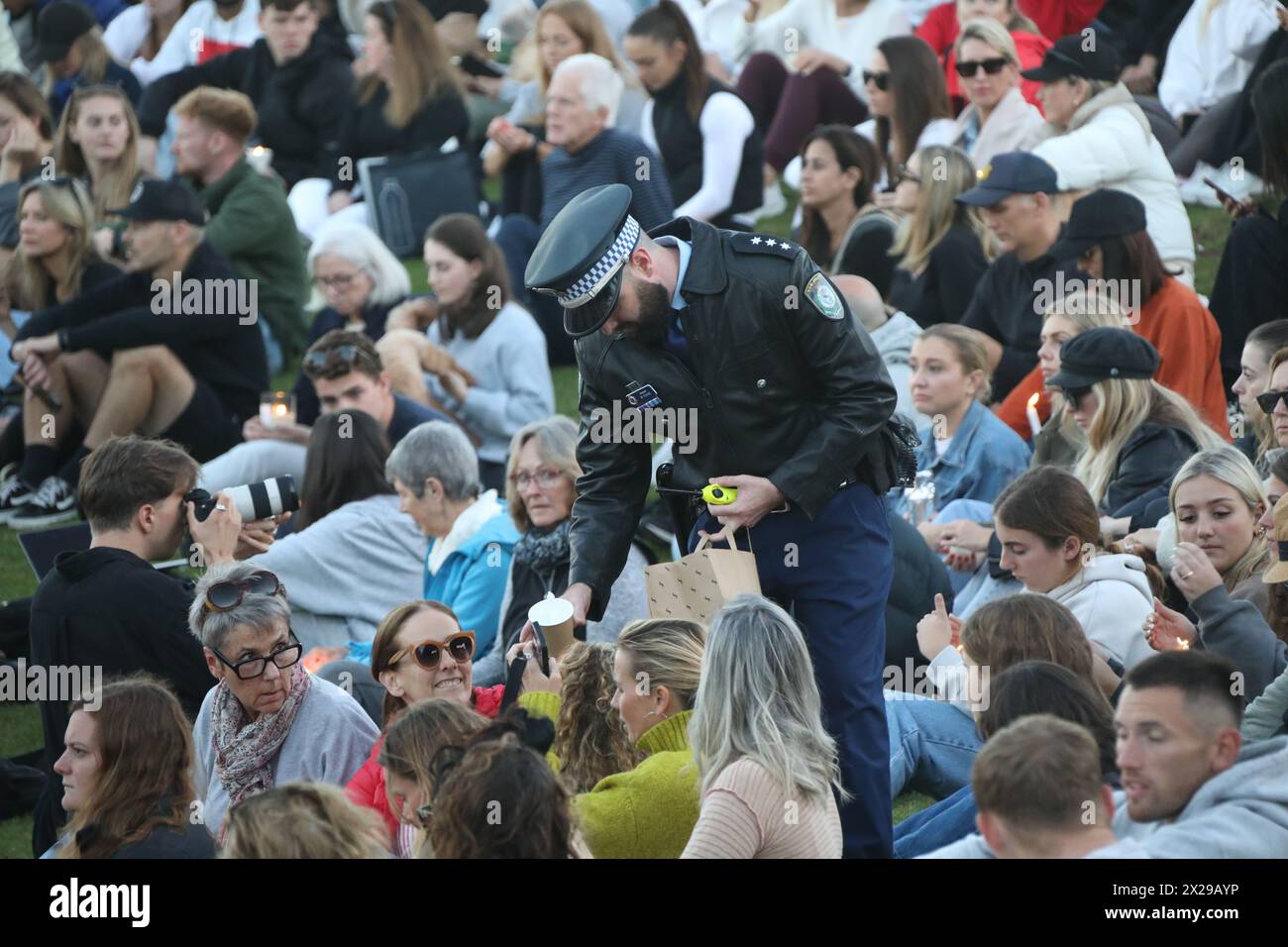Sydney, Australia. 21st April 2024. Thousands gather at Bondi Beach for ...