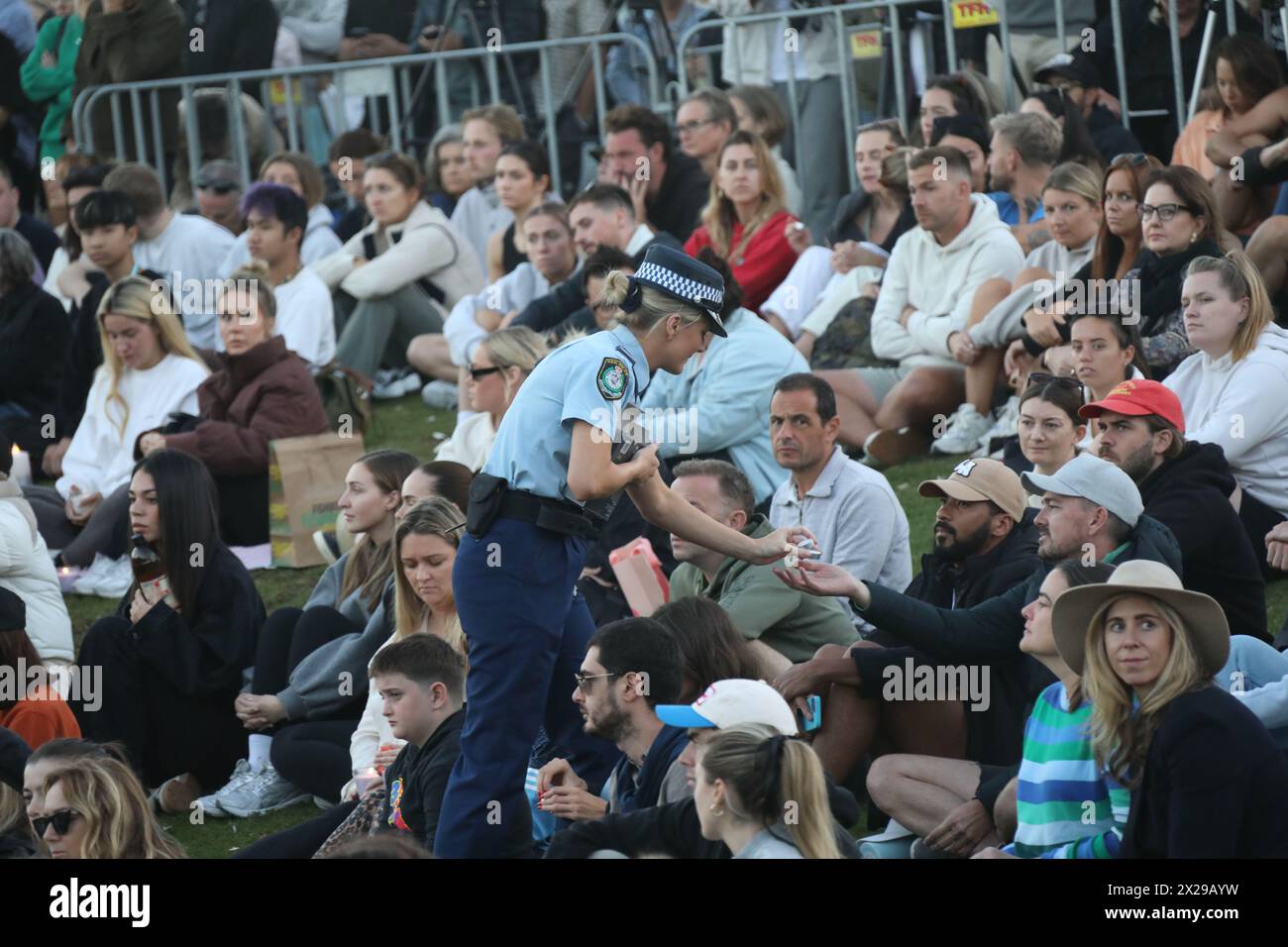 Sydney, Australia. 21st April 2024. Thousands gather at Bondi Beach for ...