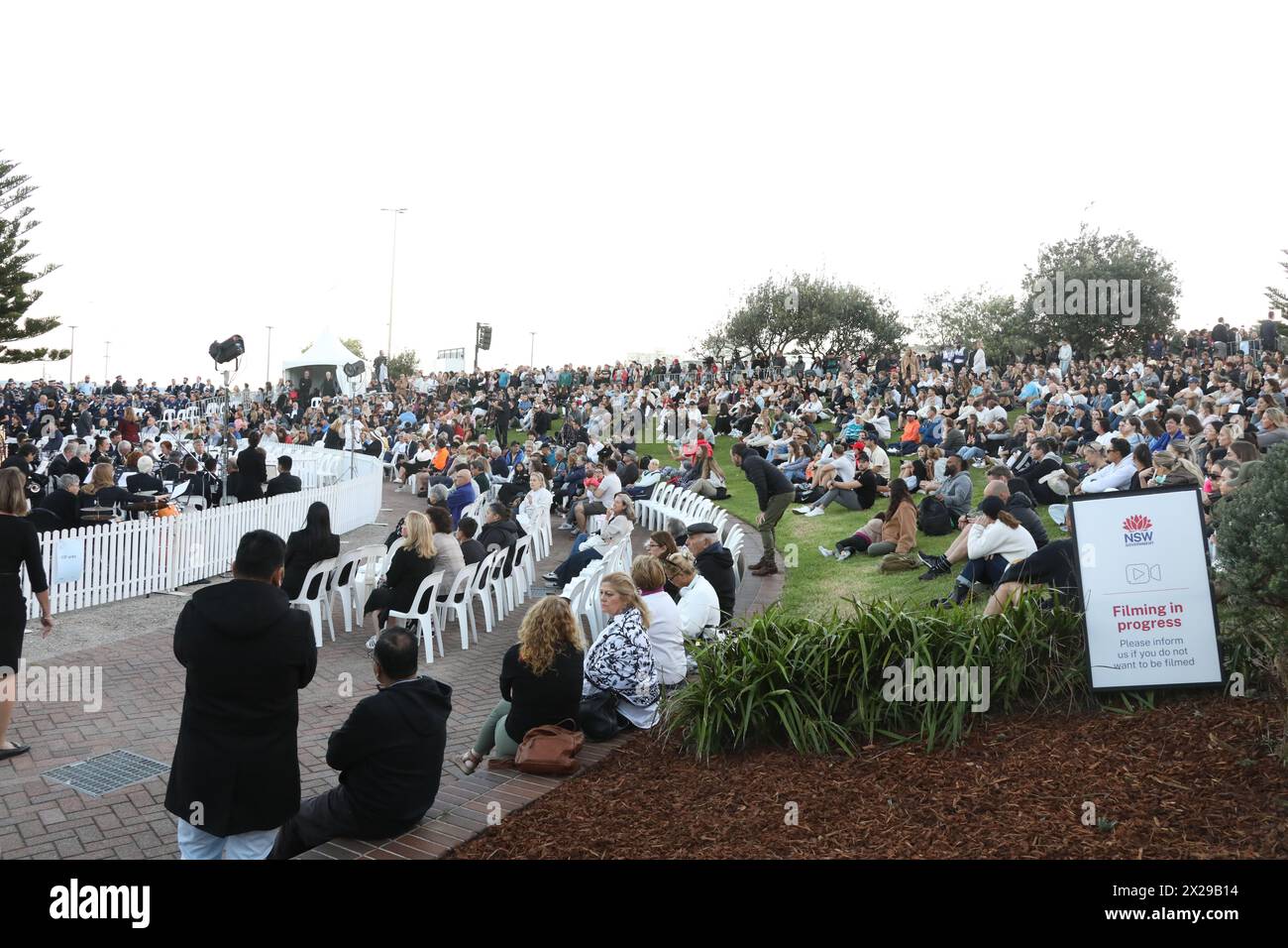 Sydney, Australia. 21st April 2024. Hundreds gather at Bondi Beach for ...