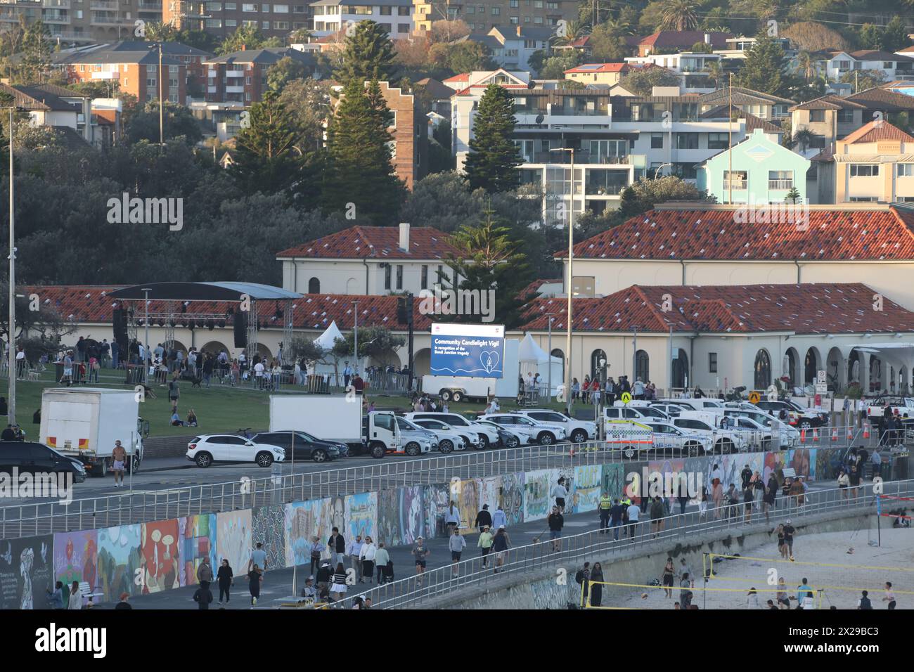 Sydney, Australia. 21st April 2024. Hundreds gather at Bondi Beach for ...