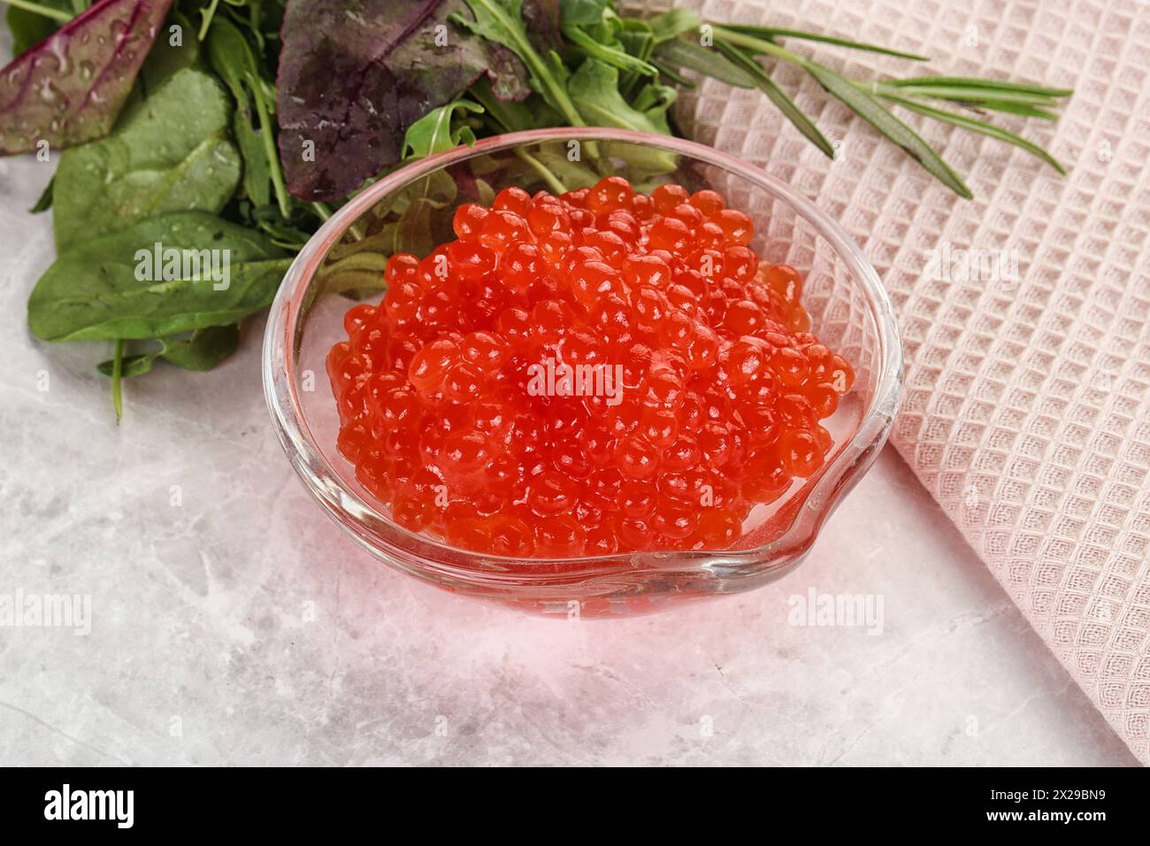 Delicous Red caviar in the bowl Stock Photo - Alamy