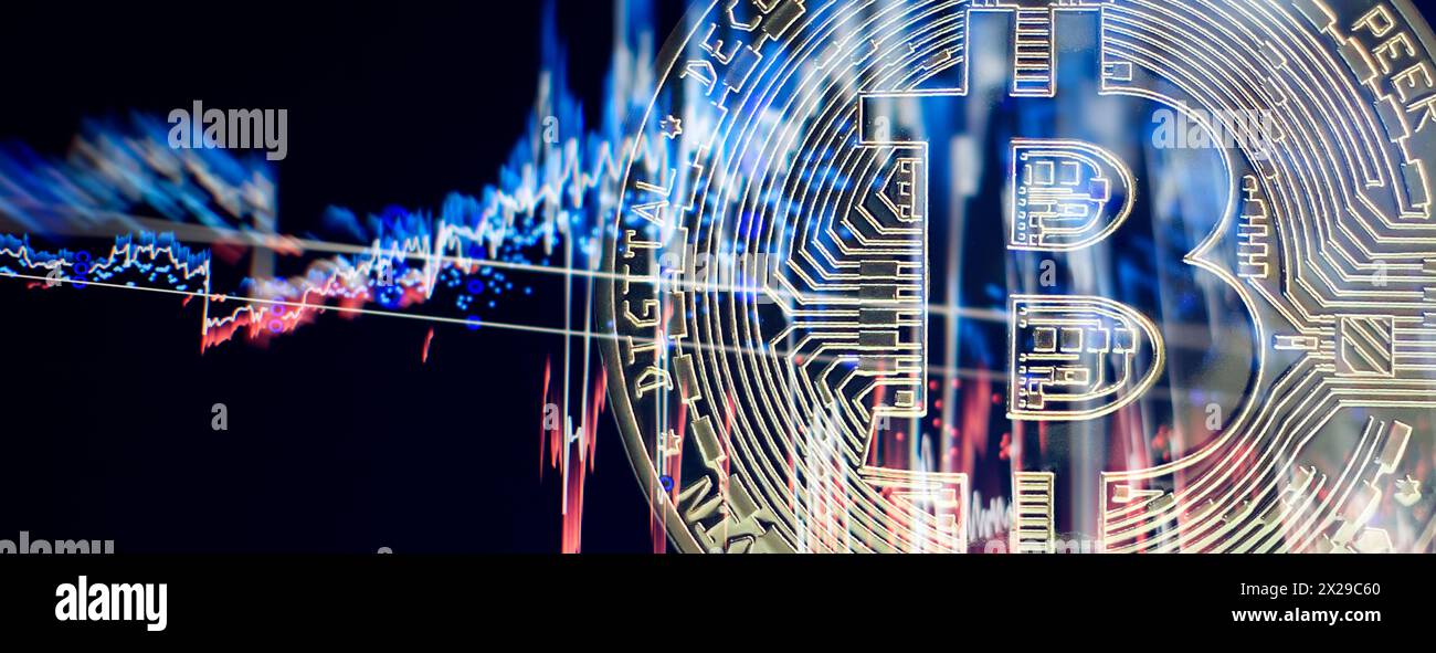 Bitcoin Stock Growth. Chart shows a strong increase Stock Photo - Alamy