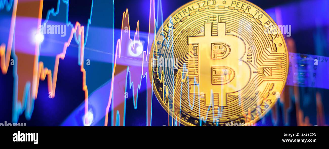Bitcoin Stock Growth. Chart shows a strong increase Stock Photo - Alamy