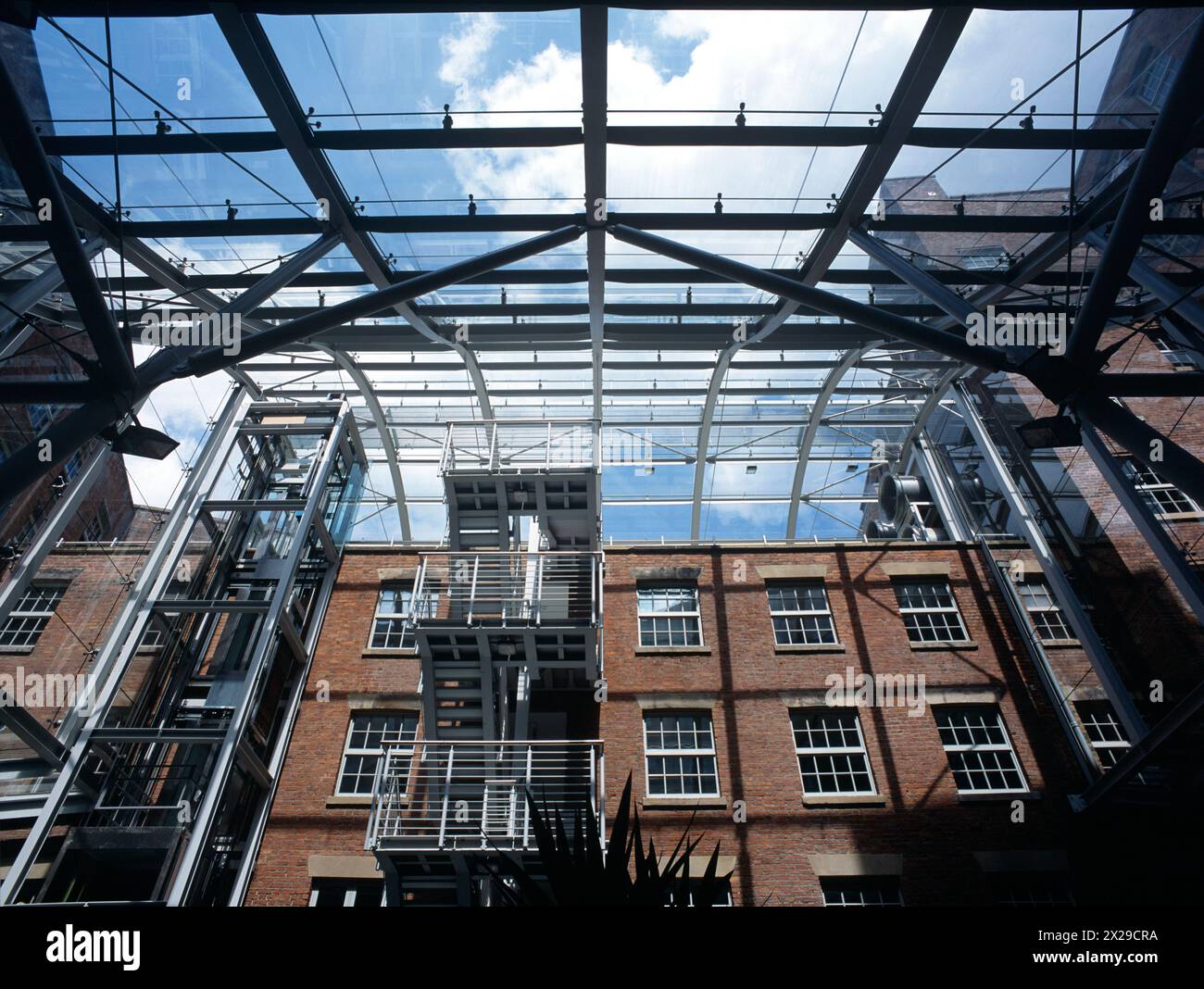 Courtyard Atrium at Royal Mill, a restored early twentieth-century ...