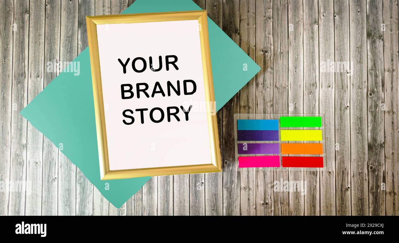 Branding and symbolizing your brand story. Conceptual words History of ...