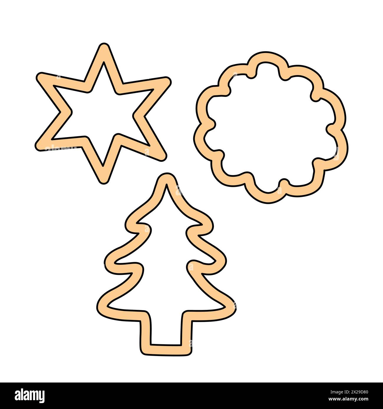 Cartoon round tree hi-res stock photography and images - Alamy