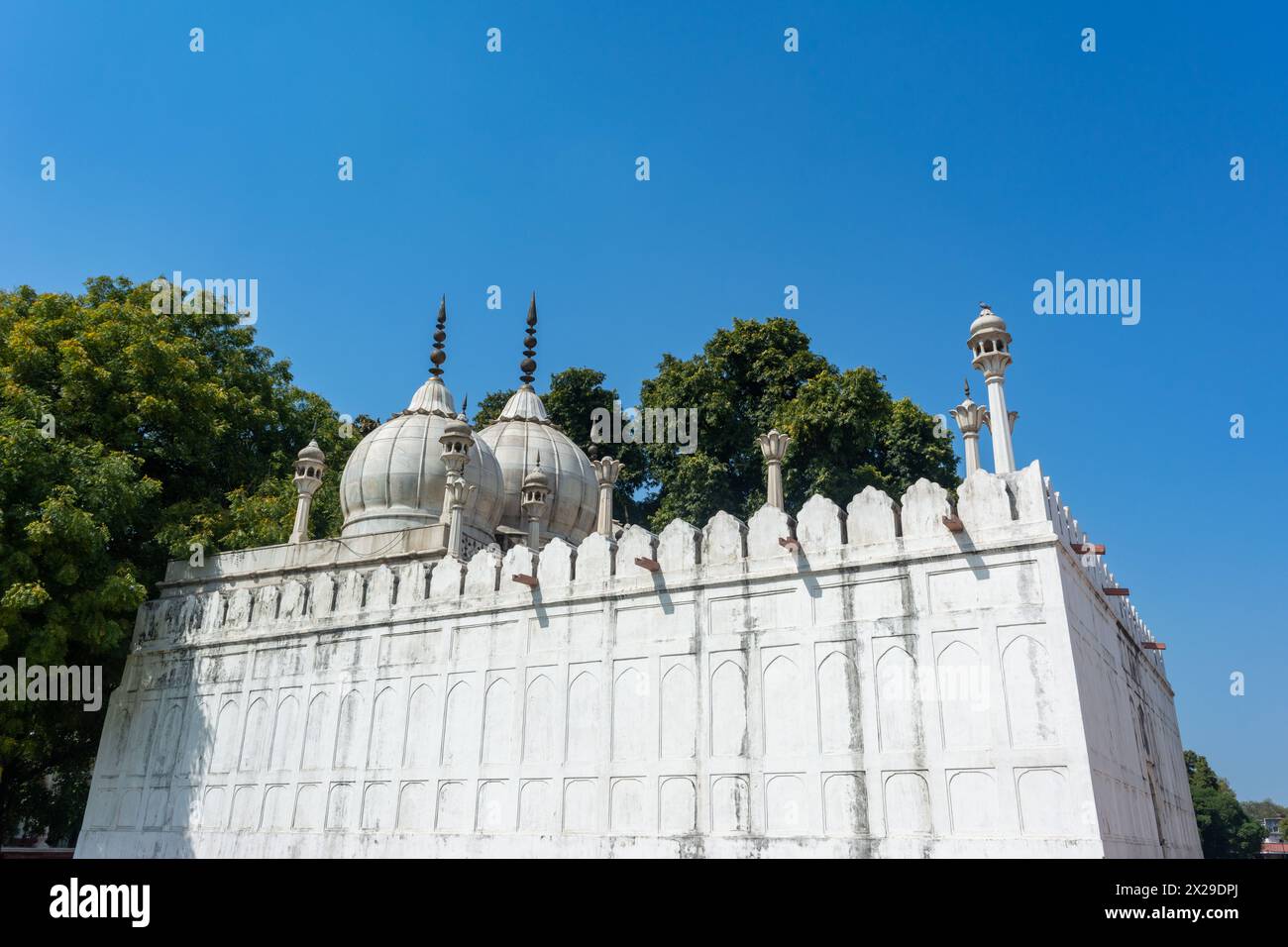 Moti Masjid in Red Fort, Delhi, India. UNESCO World Heritage Site Stock ...