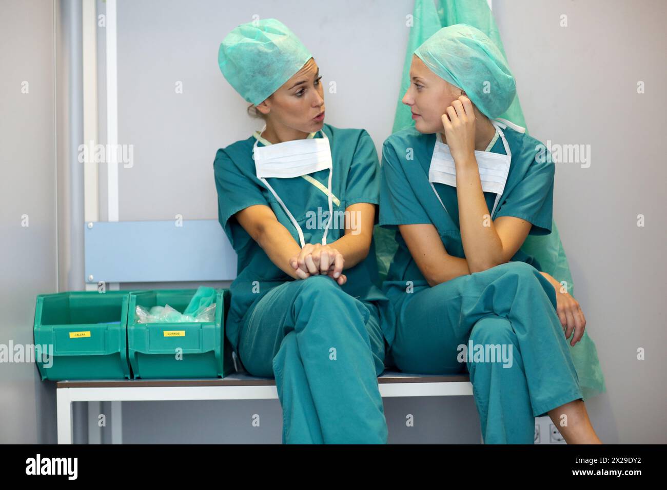 surgeons in the operating room locker, Onkologikoa Hospital, Oncology ...
