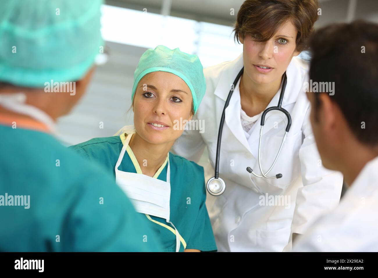 Surgeons, medical meeting, clinical session, Onkologikoa Hospital ...