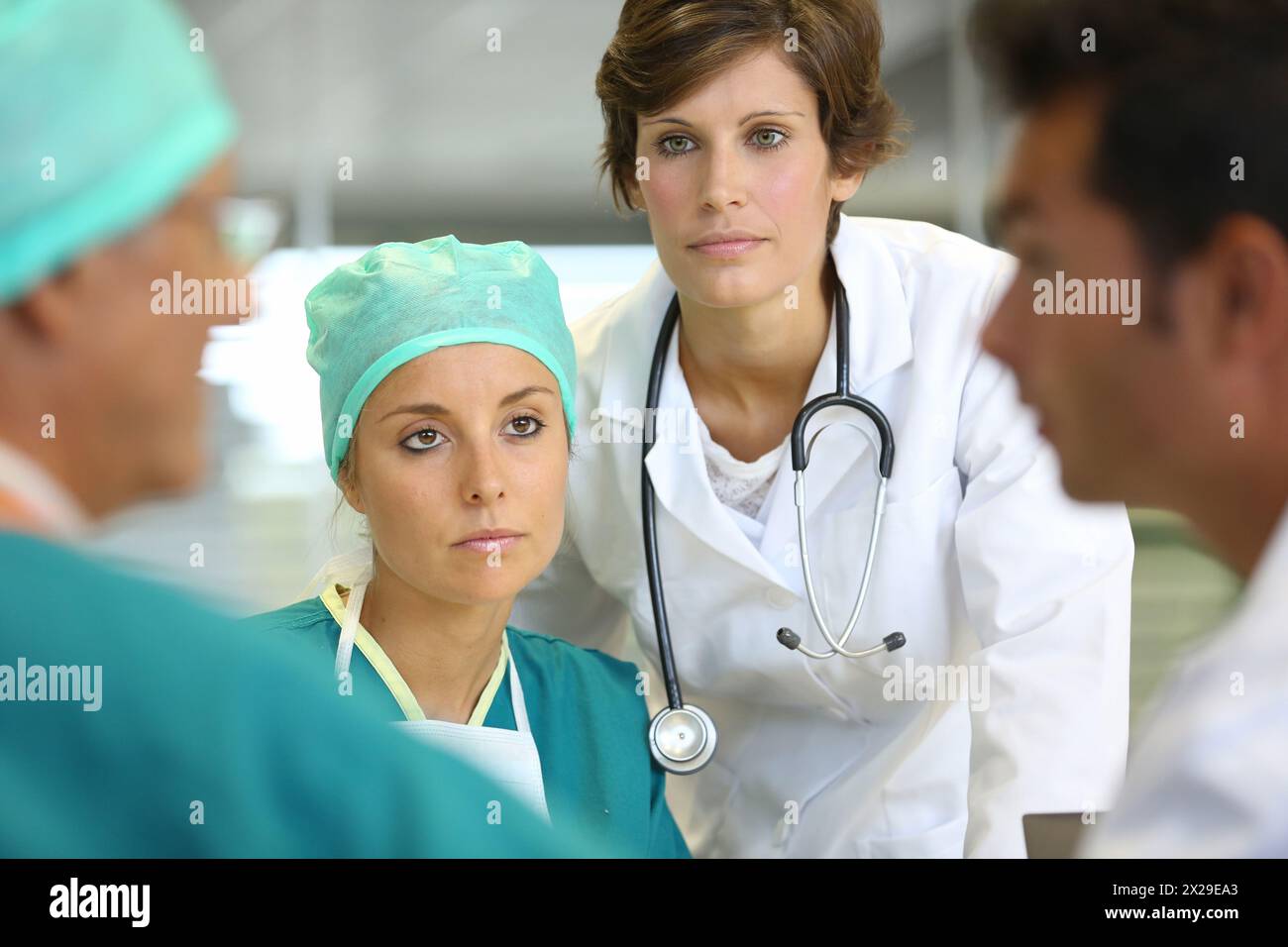 Surgeons, medical meeting, clinical session, Onkologikoa Hospital ...