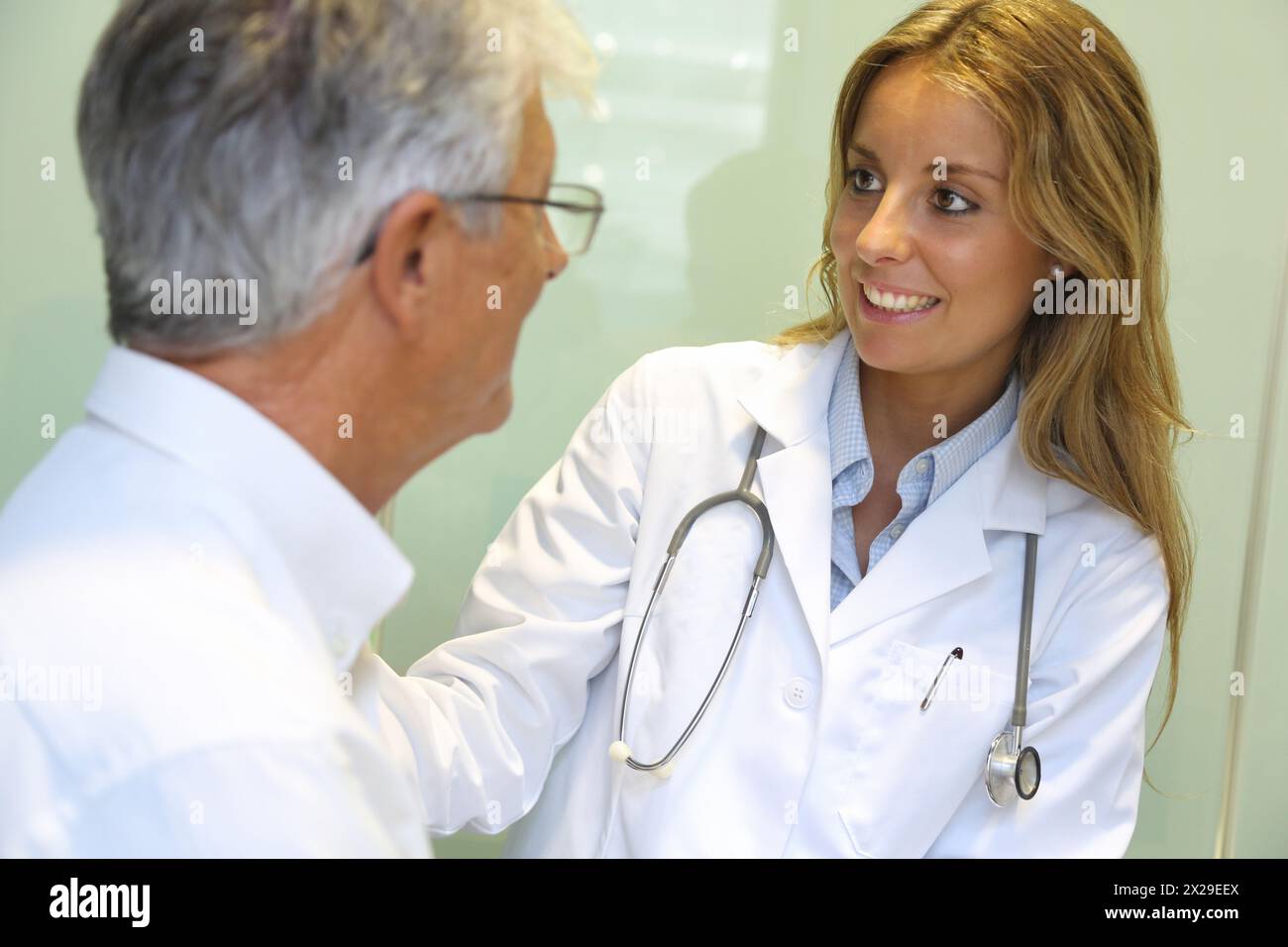 Doctor with patient, Consulting room, Onkologikoa Hospital, Oncology ...