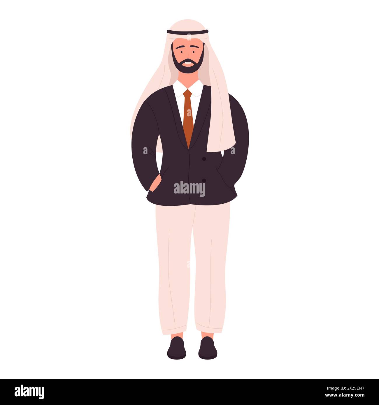 Muslim businessman in formal suit, stylish young Arab man standing ...