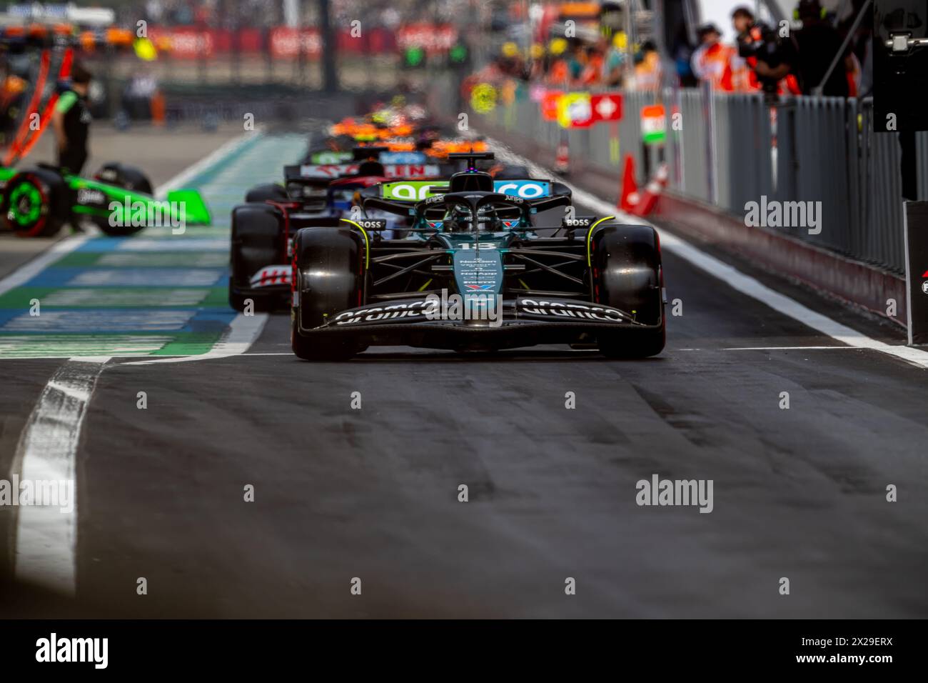 SHANGHAI, CHINA - APRIL 20: Lance Stroll, Aston Martin F1 AMR23 During ...