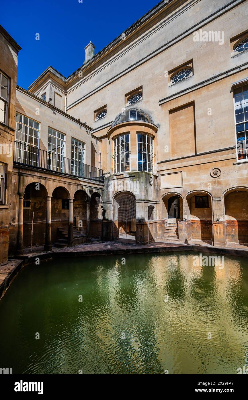 Bath, UK. 20 Apr 2024. The Sacred Spring, at the very heart of the site ...
