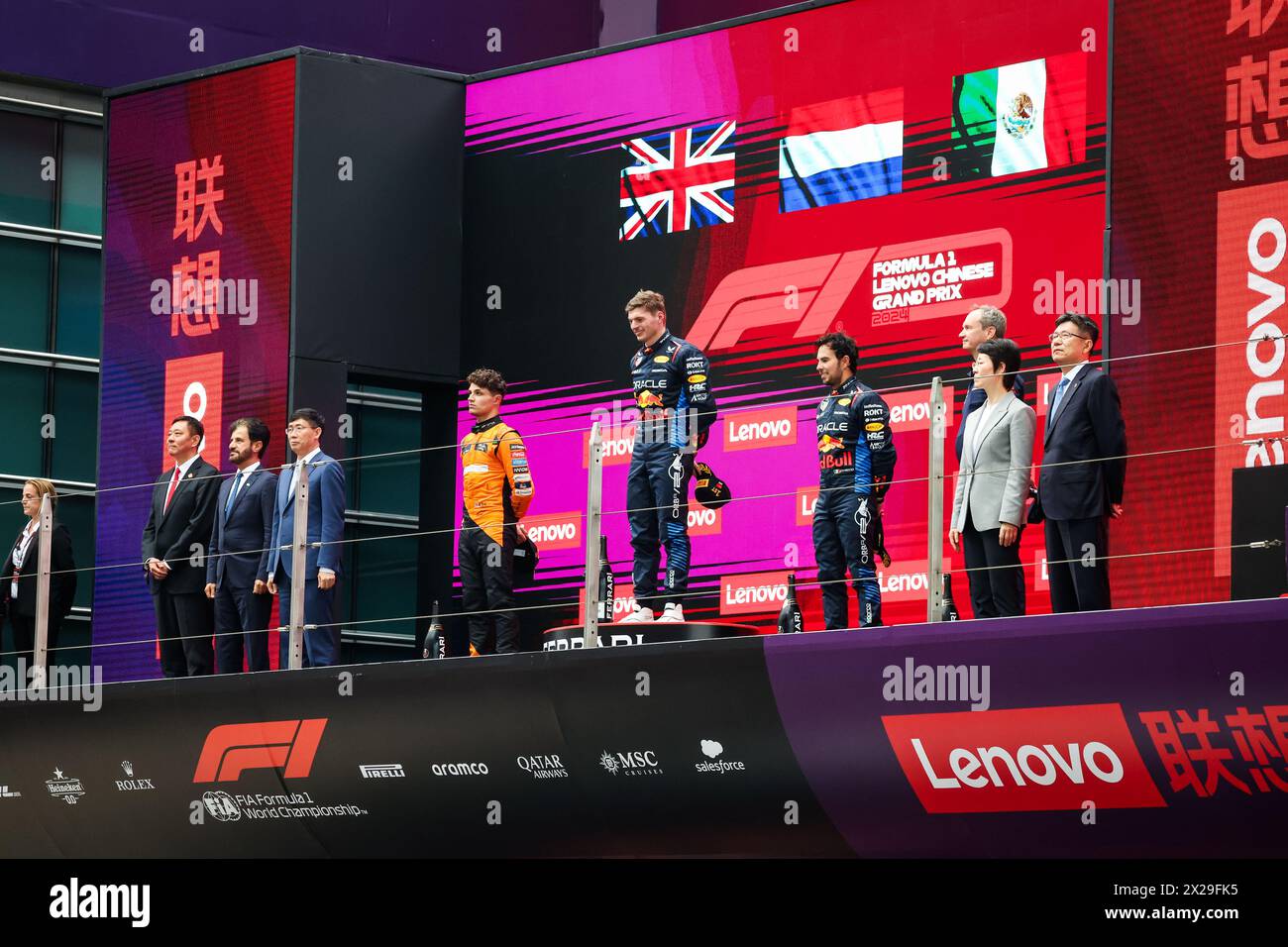 Podium: VERSTAPPEN Max (ned), Red Bull Racing RB20, NORRIS Lando (gbr ...