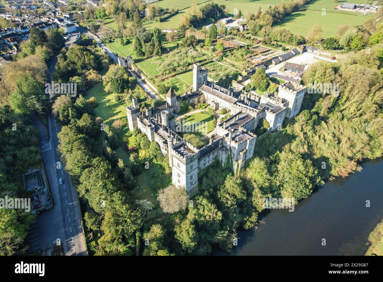 Behold Lismore Castle in County Waterford, Ireland, as if viewed ...
