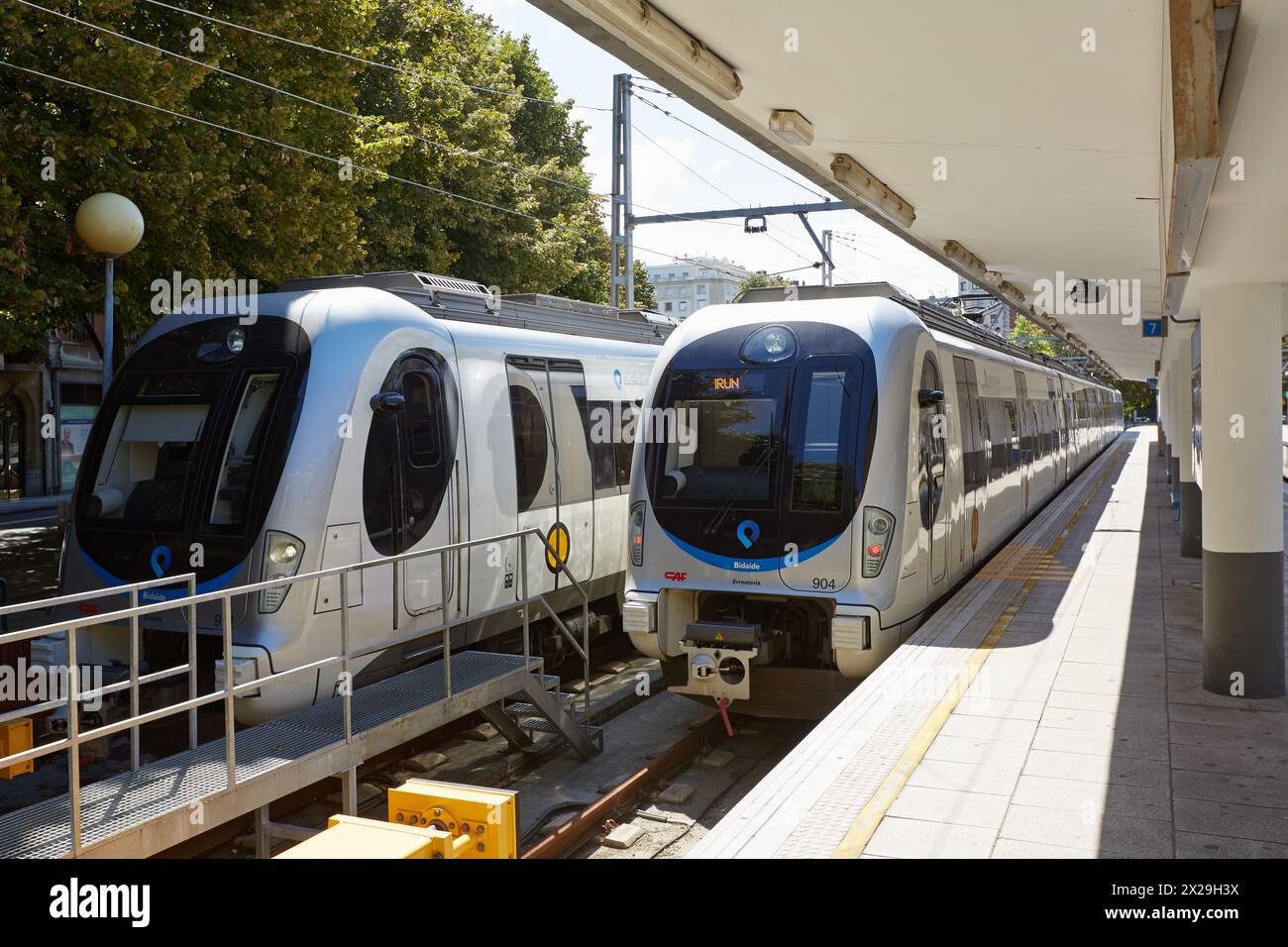 Trains. Commuter Train Station. Euskotren. Easo Square. Donostia. San ...