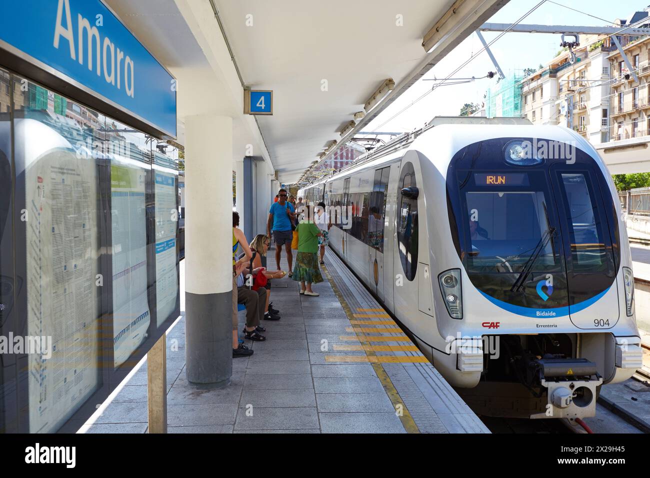 Trains. Commuter Train Station. Euskotren. Easo Square. Donostia. San ...