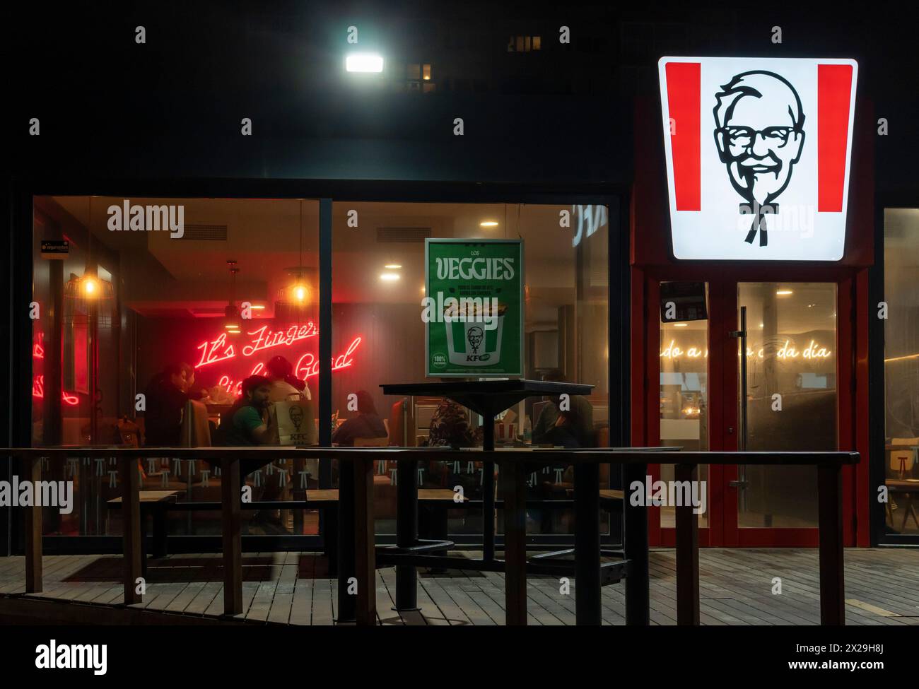 Palma de Mallorca, Spain; march 29 2024: Main facade of a franchise ...
