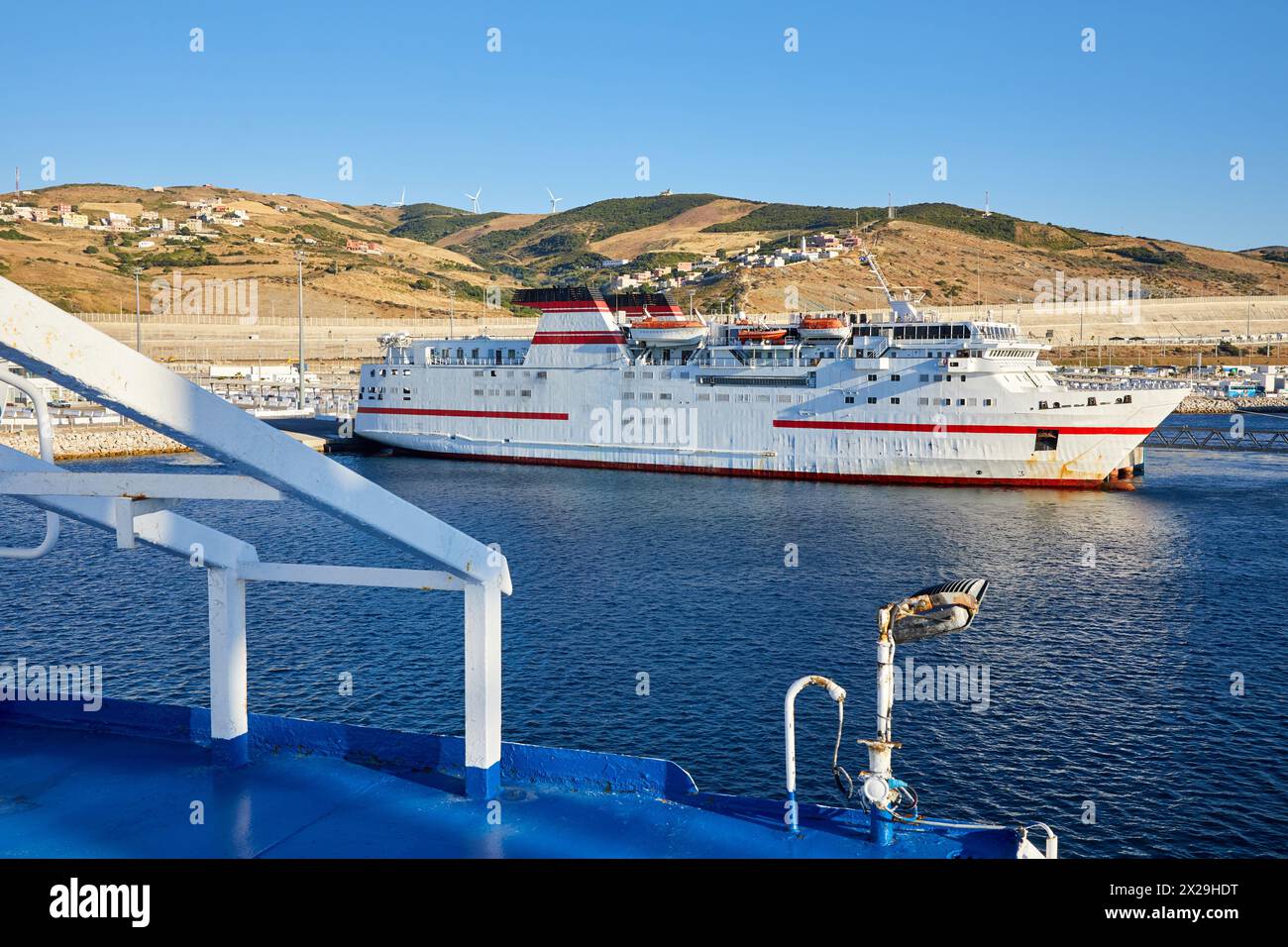 Ferry between Tangier Morocco and Algeciras Spain, Port of Tangier MED ...