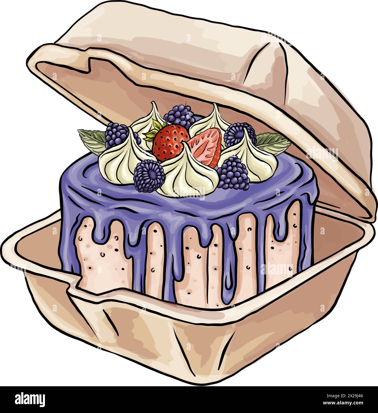 Small cake box Stock Vector Images - Alamy