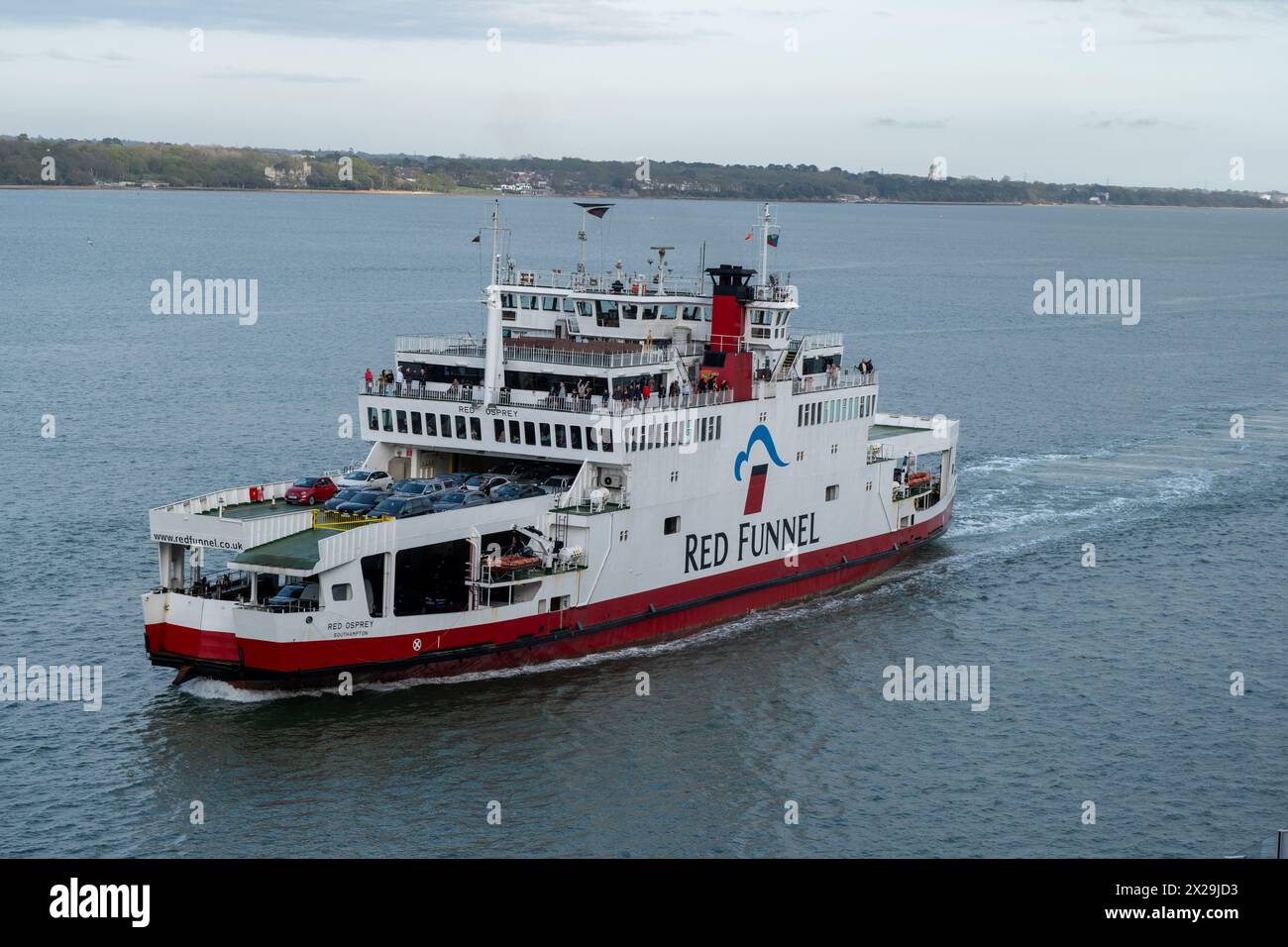 Red Funnel, Red Osprey ferry at Southampton docks, UK (Apr24 Stock ...