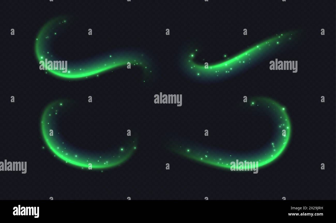 Magic green light spiral Stock Vector Images - Alamy