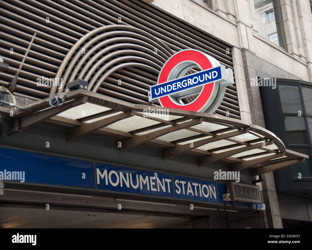 Monument Underground Station; City of London, London, UK. Underground ...