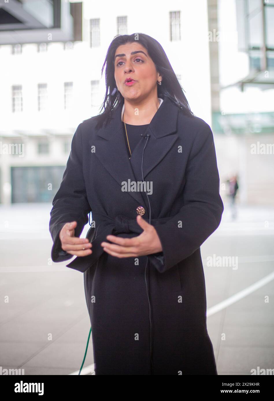 London, England, UK. 21st Apr, 2024. Shadow Justice Secretary SHABANA ...