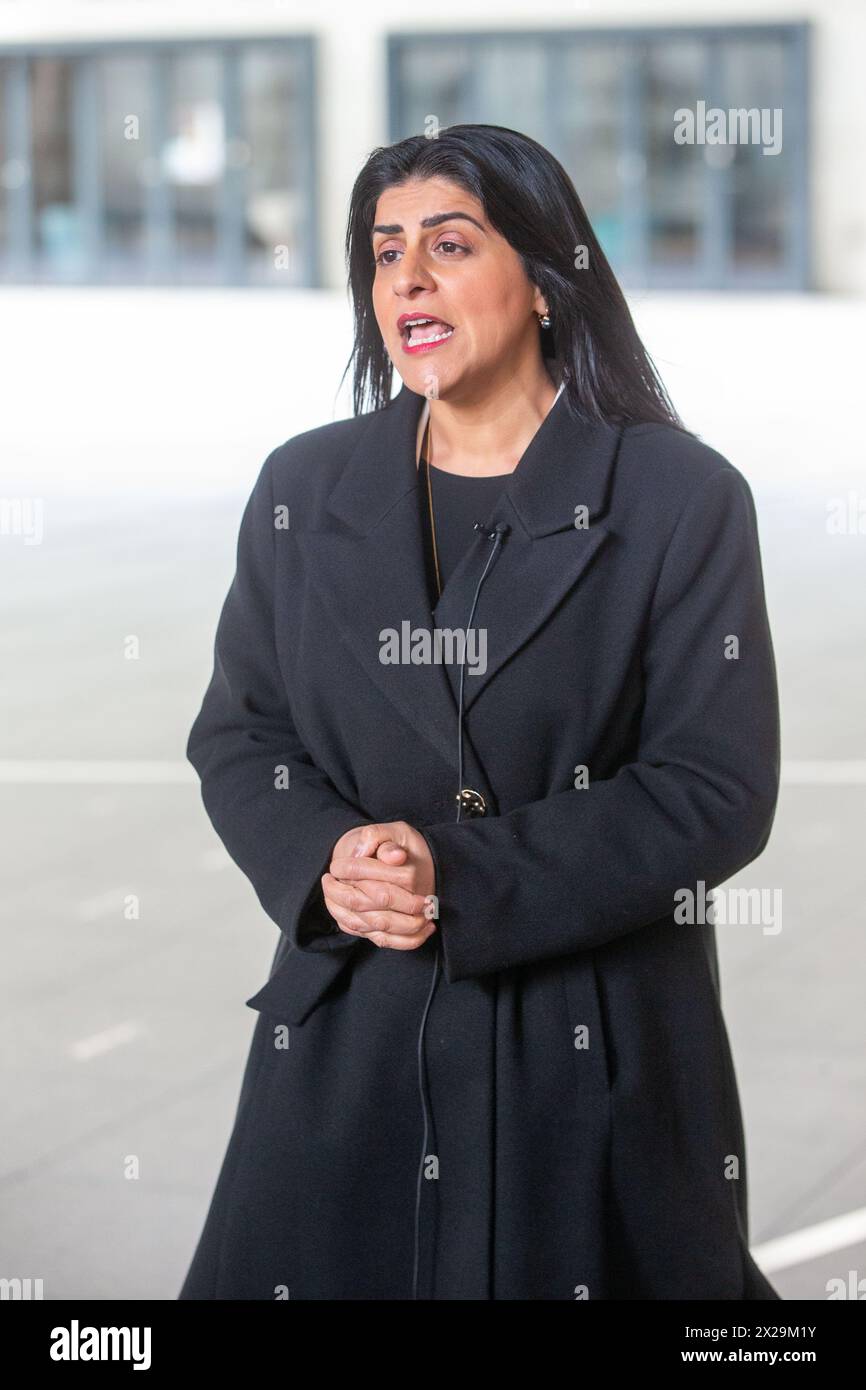 London, England, UK. 21st Apr, 2024. Shadow Justice Secretary SHABANA ...