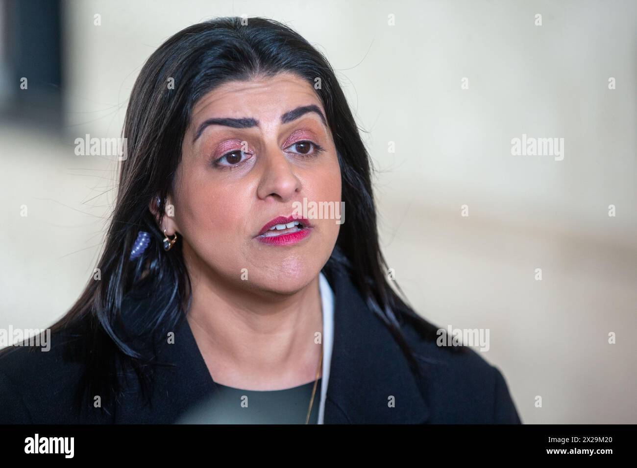 London, England, UK. 21st Apr, 2024. Shadow Justice Secretary SHABANA ...