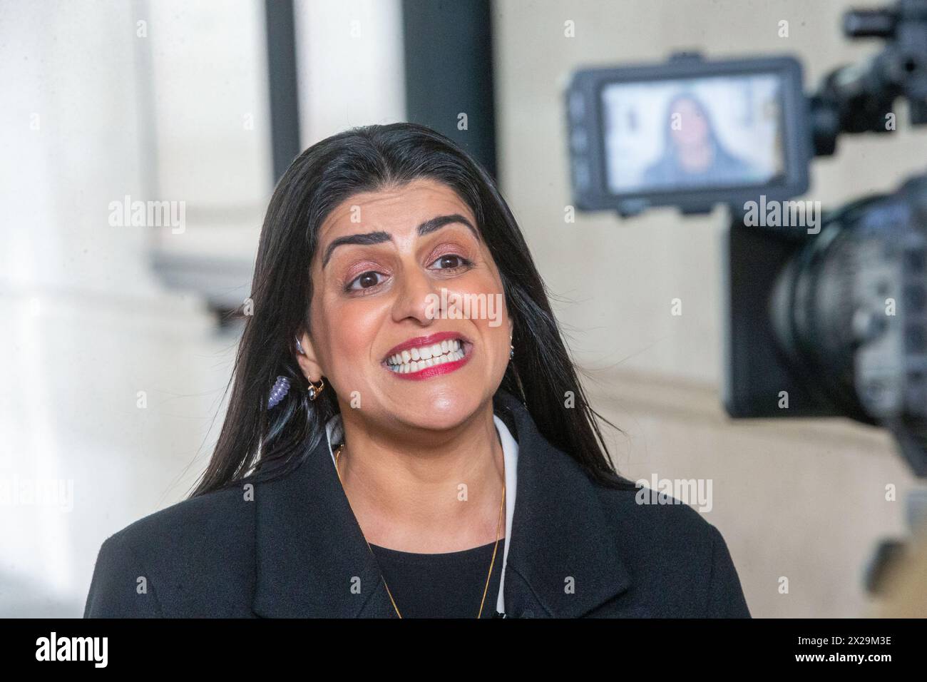 London, England, UK. 21st Apr, 2024. Shadow Justice Secretary SHABANA ...