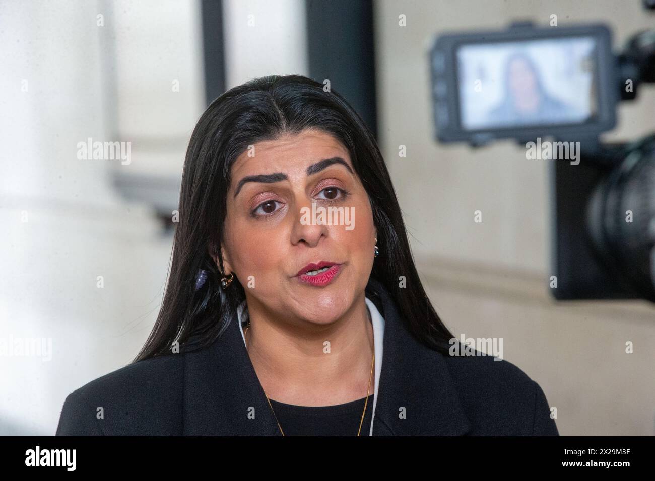 London, England, UK. 21st Apr, 2024. Shadow Justice Secretary SHABANA ...