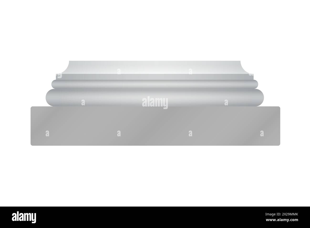 3D Greek column cylinder pedestal, realistic stone base of ancient ...