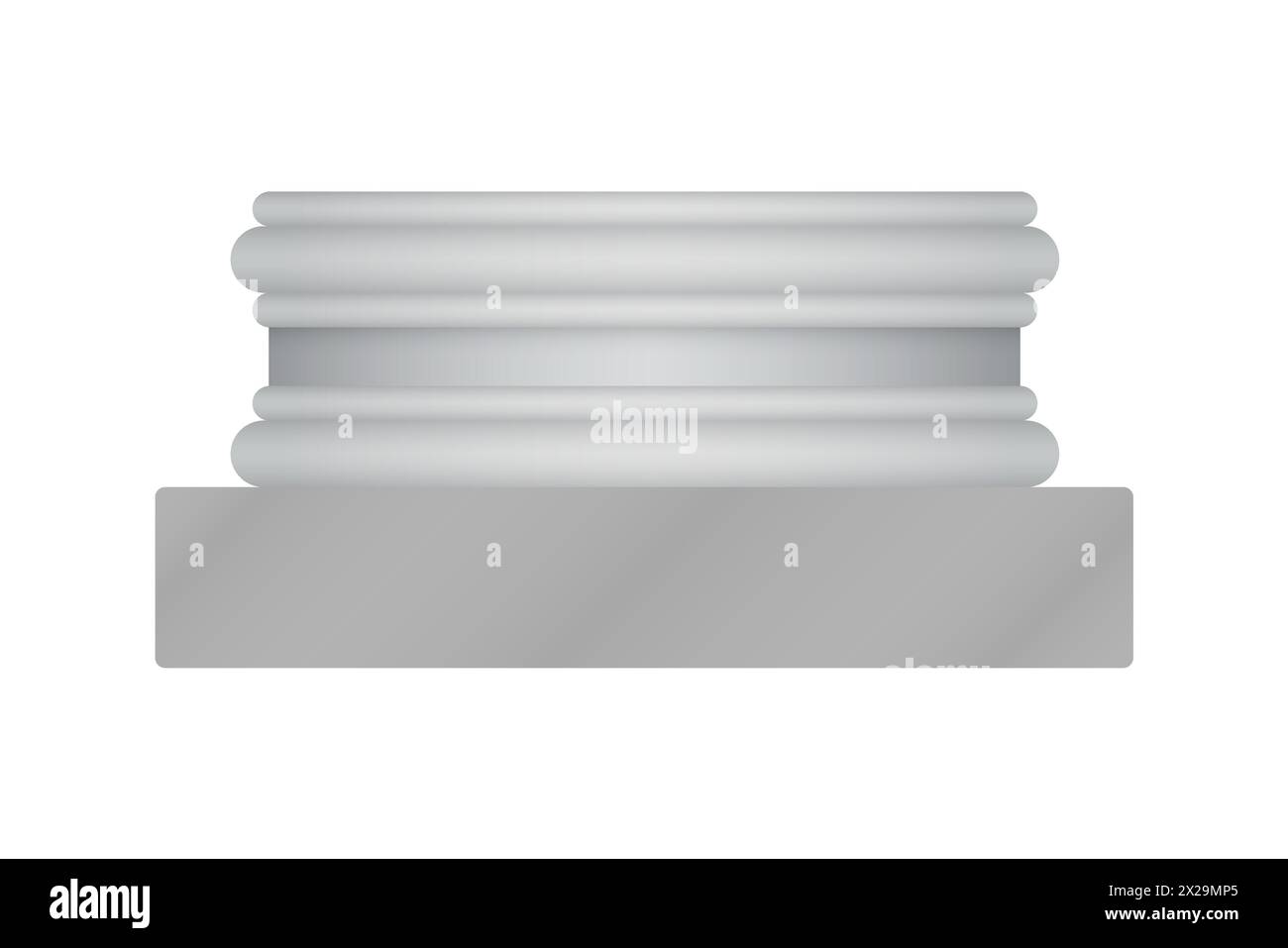 3D Greek column base, realistic podium of marble old pillar vector ...
