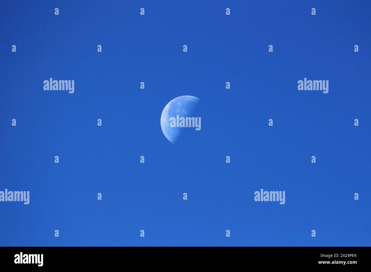 The Moon as Earths only natural satellite clearly visible in its Waning ...