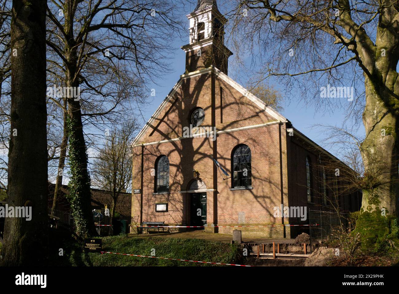 Red brick building housing mennonite church hi-res stock photography ...