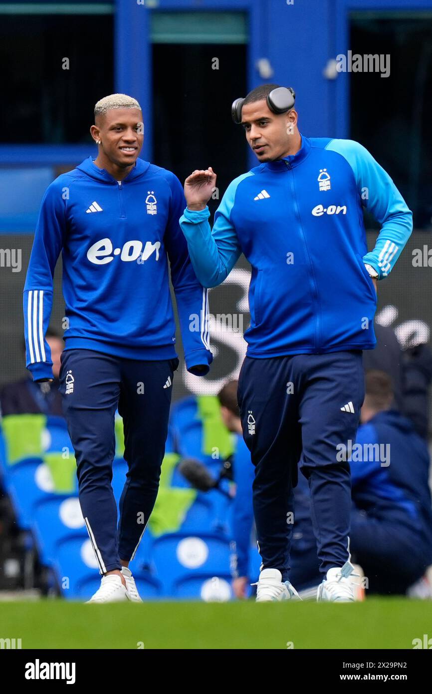 Danilo of Nottingham Forest and Murillo of Nottingham Forest inspects ...