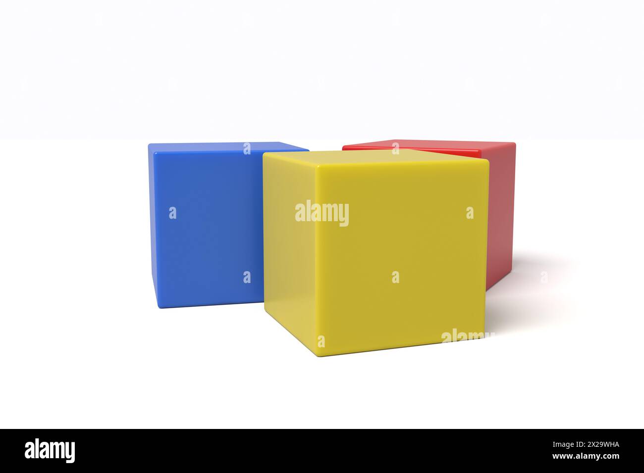 Colorful 3D blocks in primary colors Stock Photo - Alamy