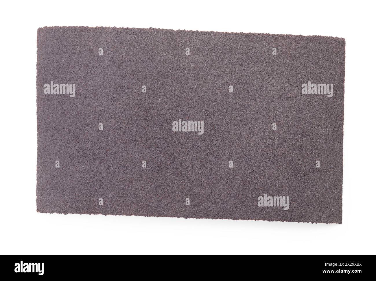 One sheet of sandpaper isolated on white, top view Stock Photo - Alamy