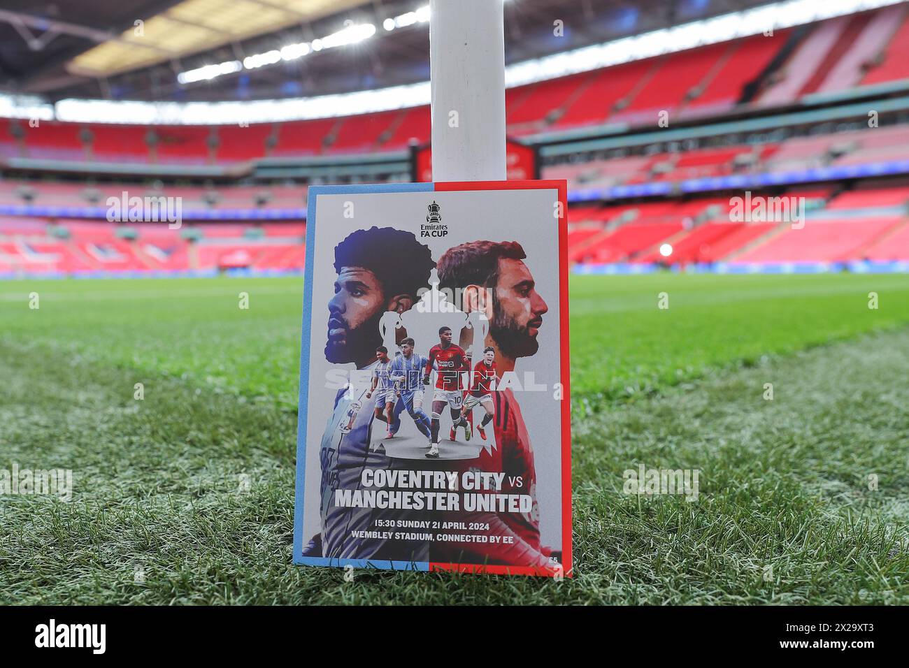 London, UK. 21st Apr, 2024. Ellis Simms of Coventry City and Bruno ...