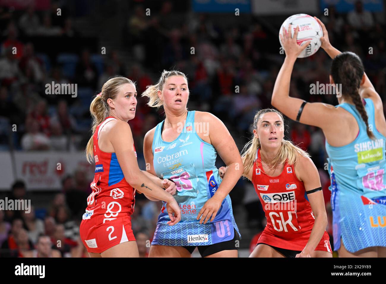 21st April 2024; Ken Rosewall Arena, Sydney, NSW, Australia: Suncorp Super Netball , New South ...