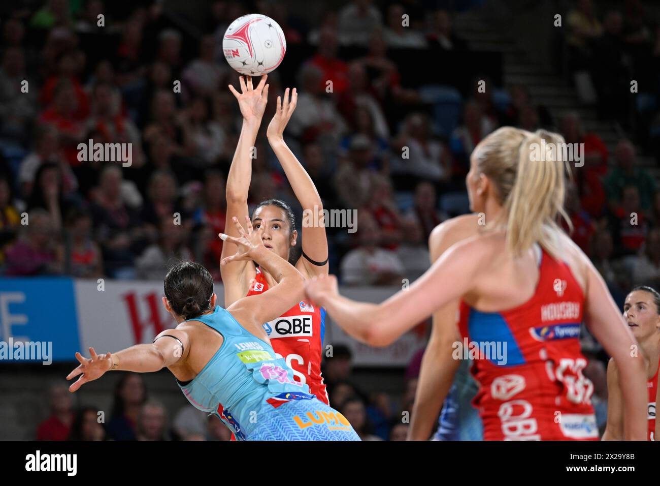 21st April 2024; Ken Rosewall Arena, Sydney, NSW, Australia: Suncorp Super Netball , New South ...