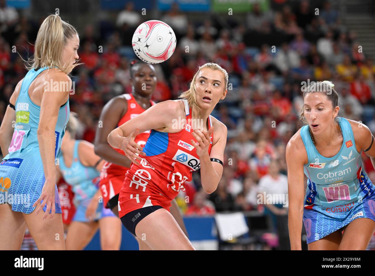 21st April 2024; Ken Rosewall Arena, Sydney, NSW, Australia: Suncorp Super Netball , New South ...