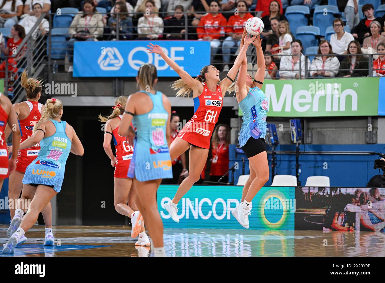 21st April 2024; Ken Rosewall Arena, Sydney, NSW, Australia: Suncorp Super Netball , New South ...